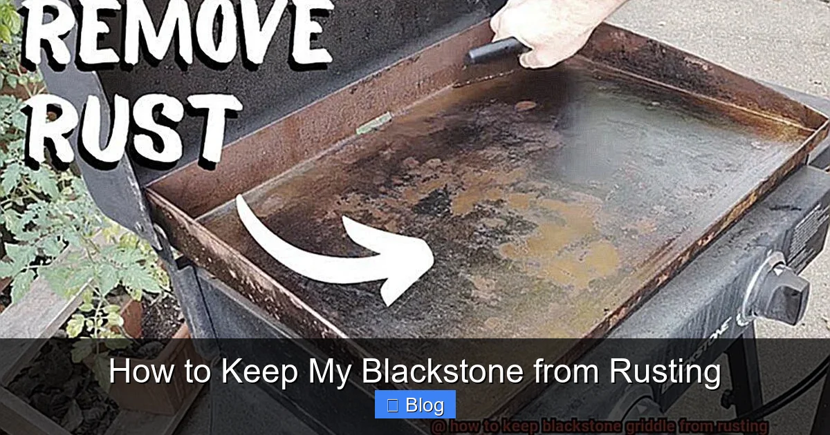 How to Keep My Blackstone from Rusting